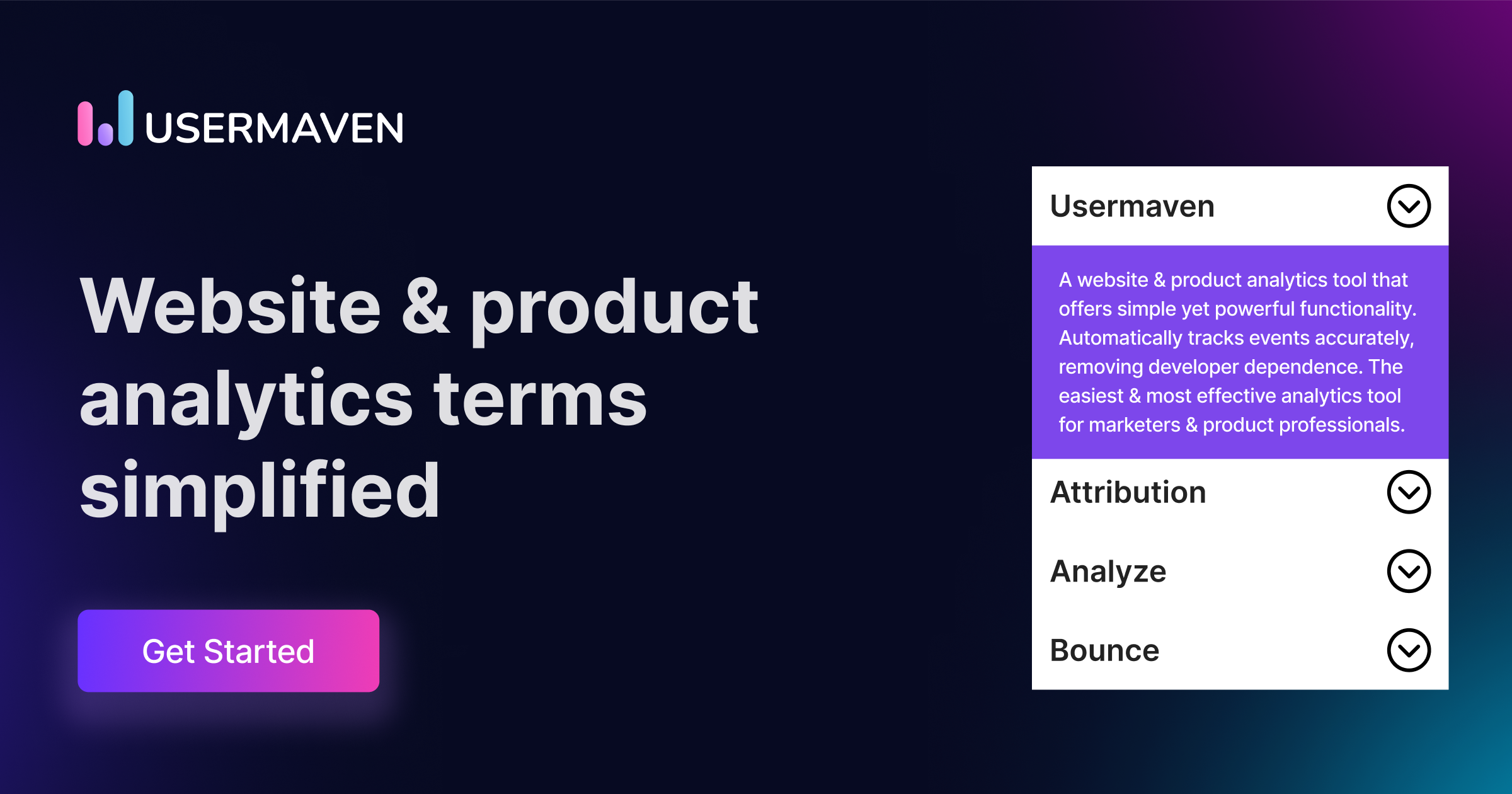 Web & product analytics terms - Usermaven