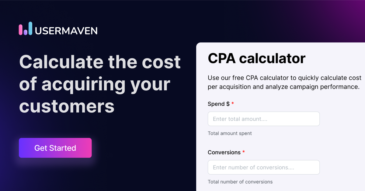 CPA calculator (Cost per acquisition) - Usermaven