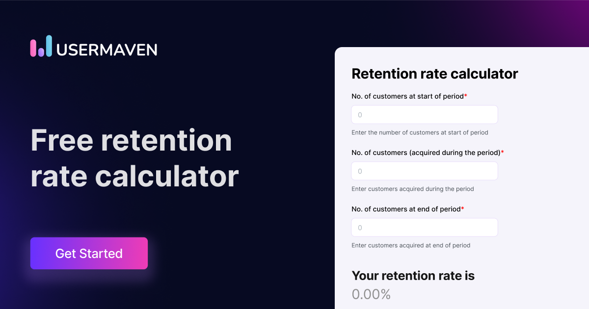 Free customer retention calculator - Usermaven