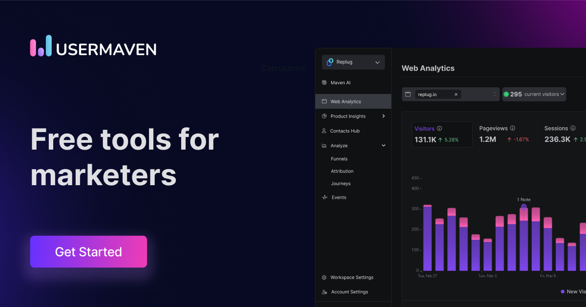 Free tools for smarter marketing | Usermaven